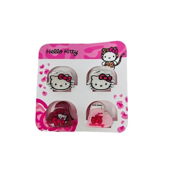 Hello Kitty | Accessories | Hello Kitty Pink Glitter Sparkle Hair Clips ...